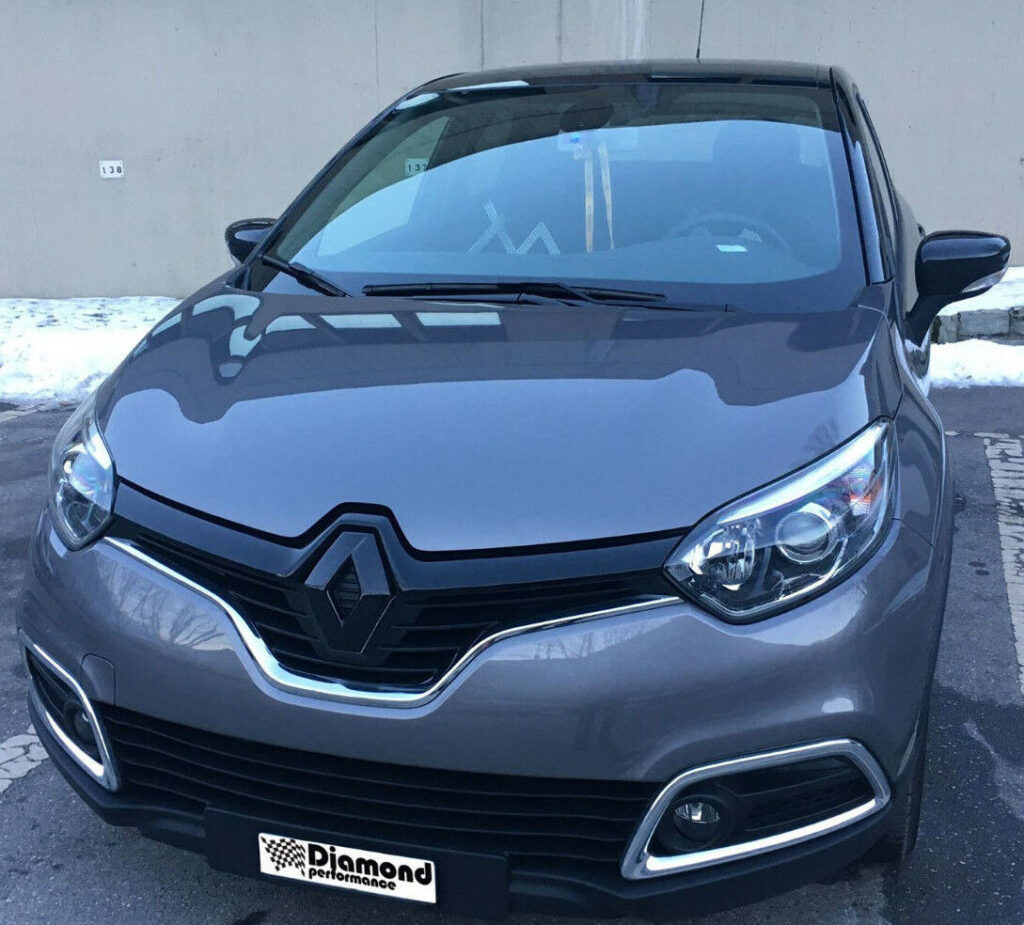 GLOSS Black FRONT and REAR badge COVER for Renault Clio 4 2013-2016 ...